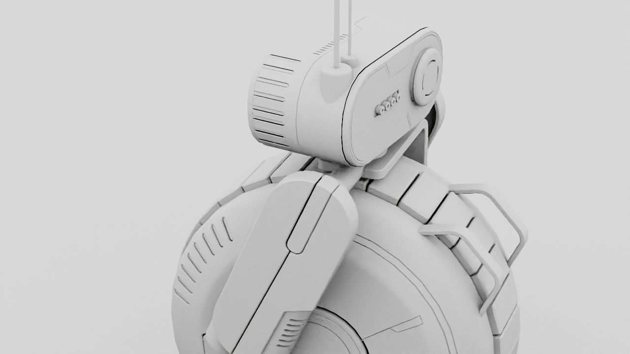 Wheel Droid rigged character 3D model rigged | CGTrader