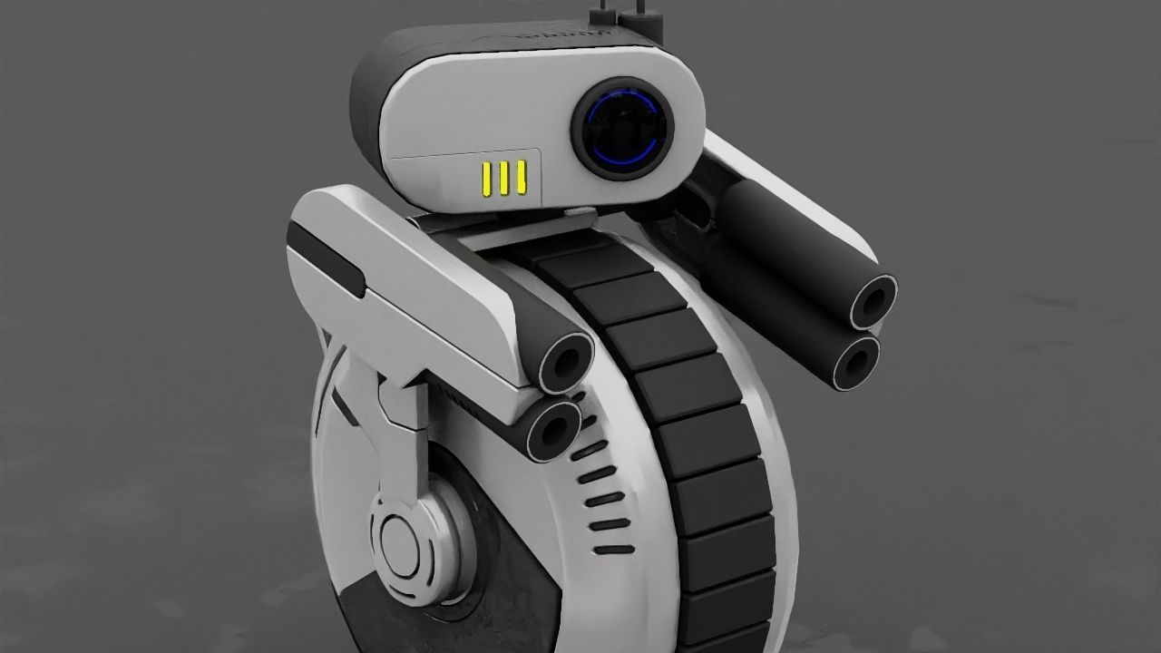 Wheel Droid rigged character 3D model rigged | CGTrader
