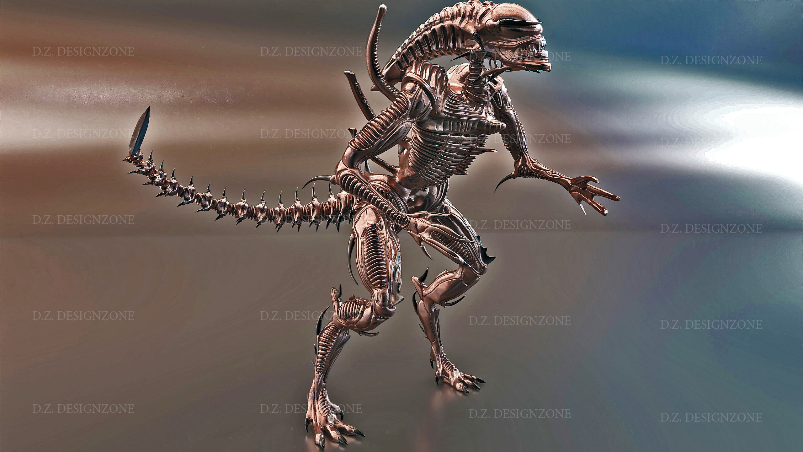3D model Alien Xenomorph VR / AR / low-poly | CGTrader