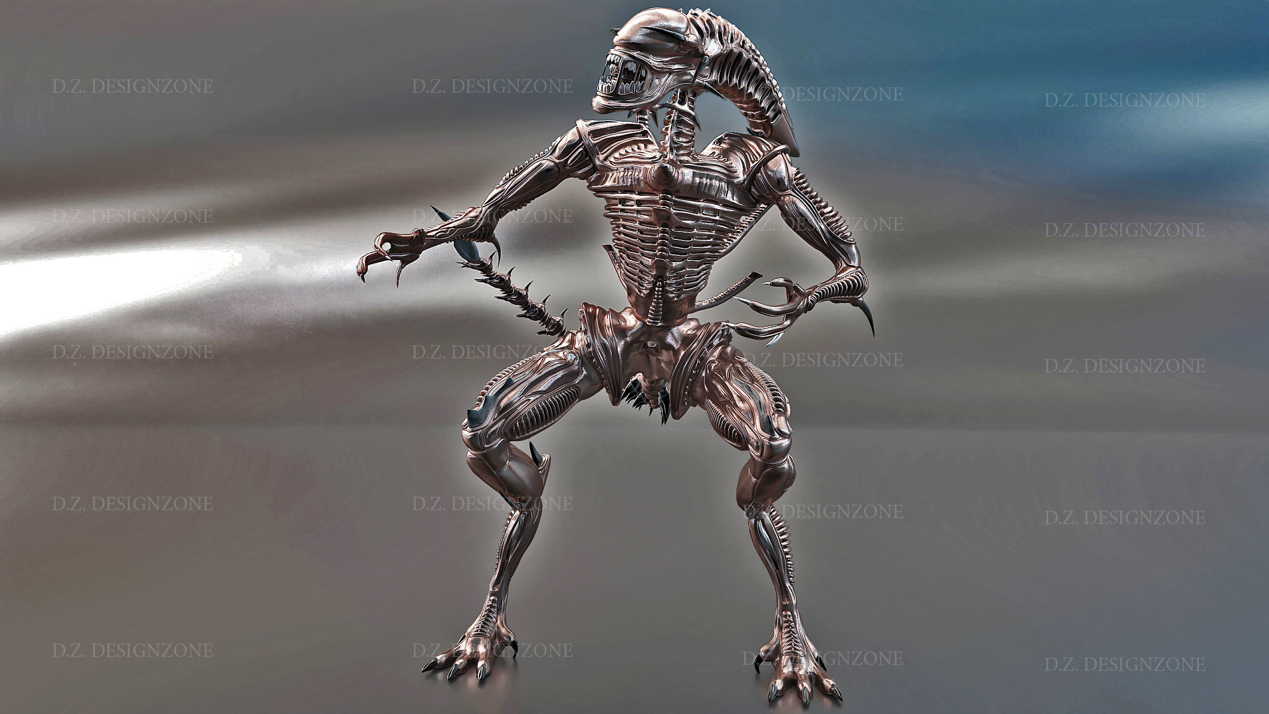 3D model Alien Xenomorph VR / AR / low-poly | CGTrader