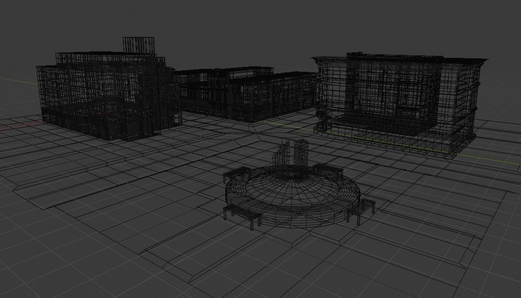 3D model Low Poly Cityscape building VR / AR / low-poly | CGTrader