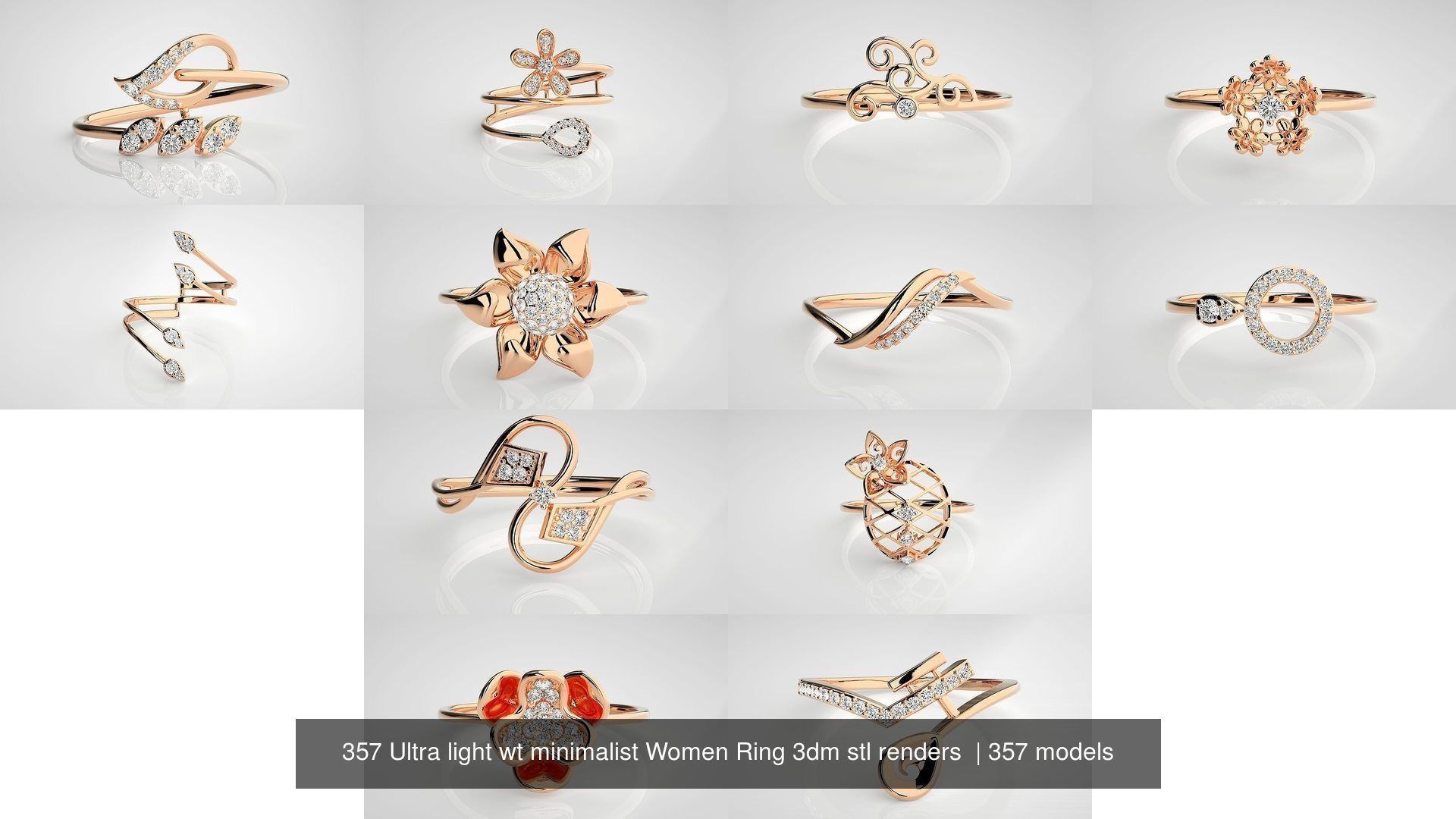 357 Ultra light wt minimalist Women Ring 3dm stl renders 3D Model ...