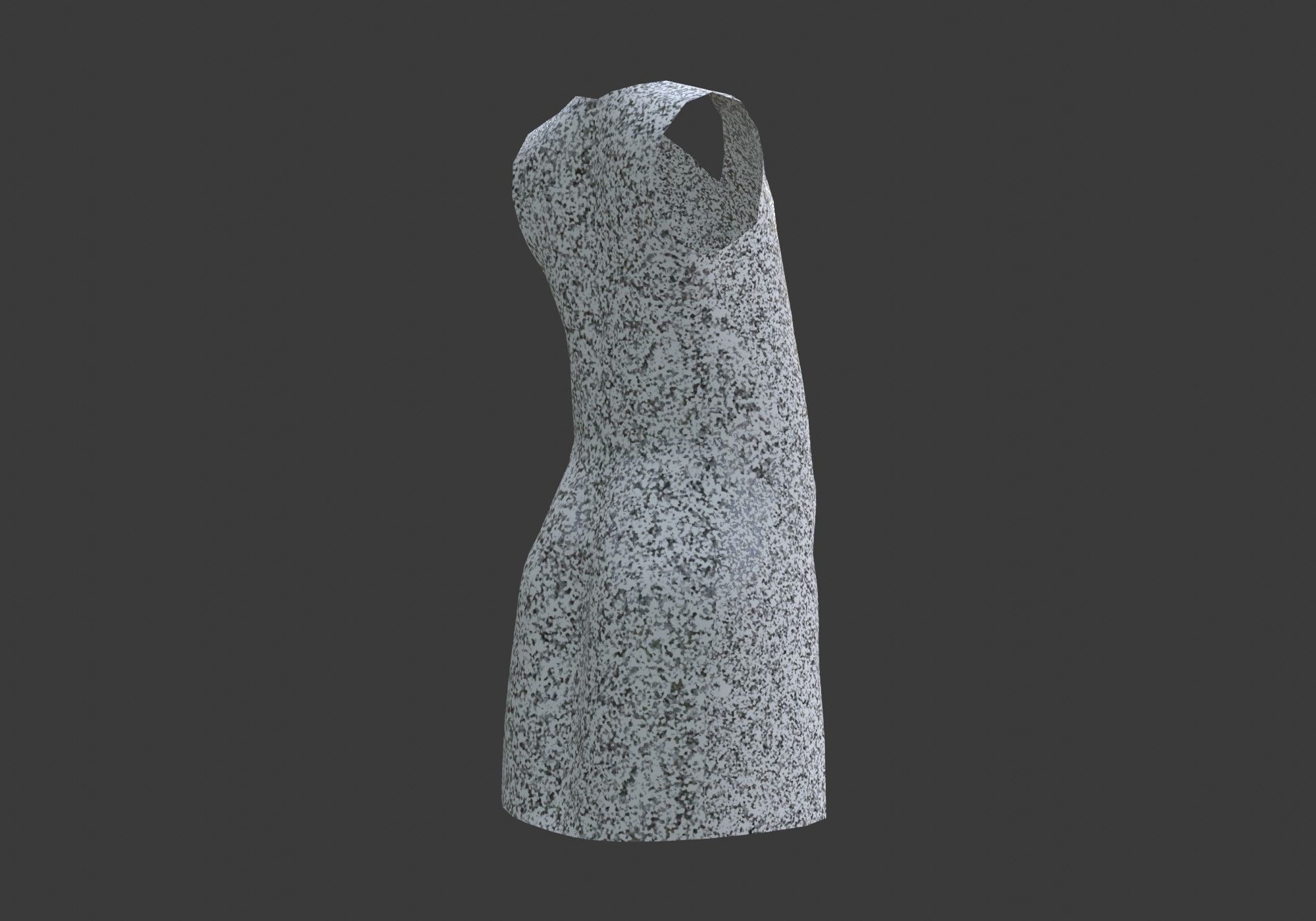 silver glittery dress 3D model | CGTrader