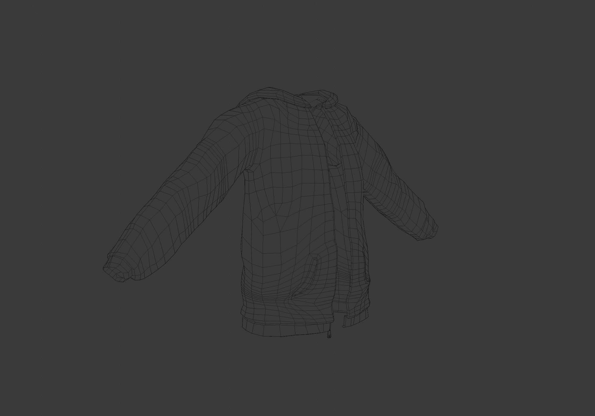 3D model basic gray jacket VR / AR / low-poly | CGTrader