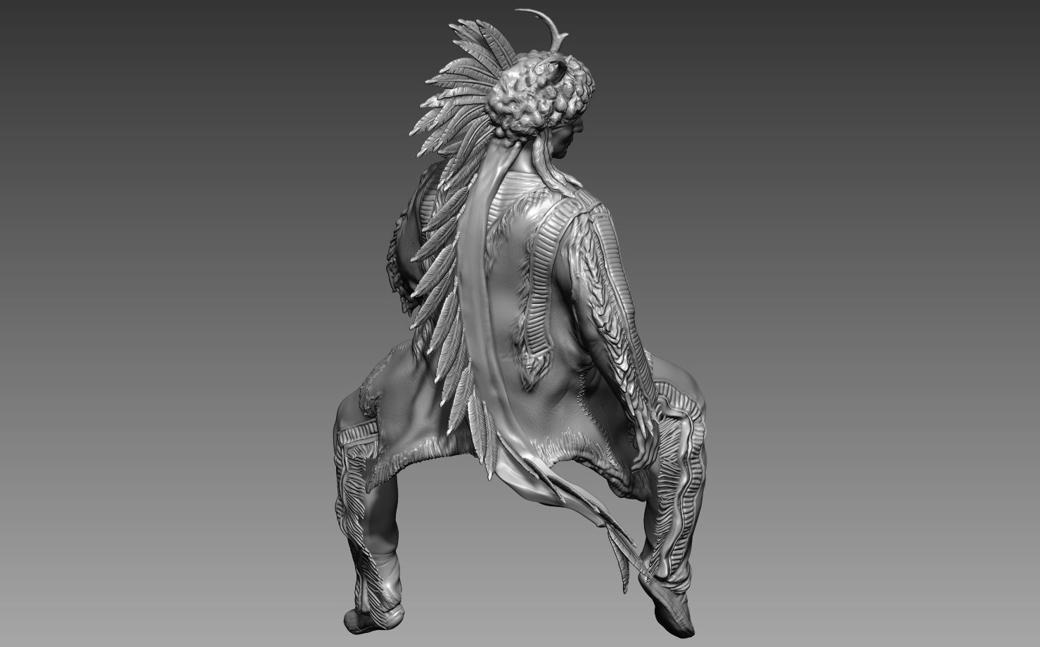 Cheyenne Warrior 3D model 3D printable | CGTrader