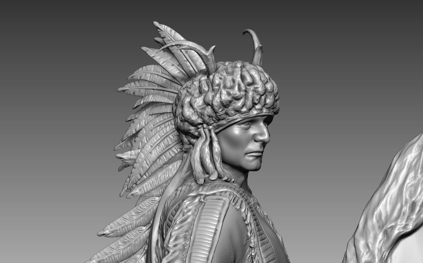 Cheyenne Warrior 3D model 3D printable | CGTrader