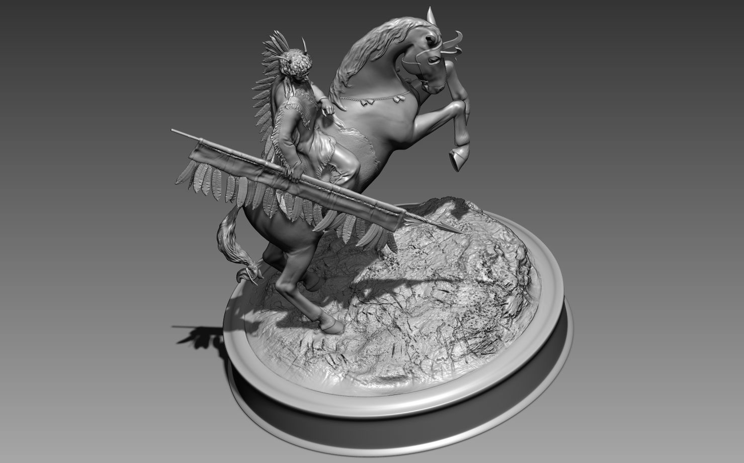 Cheyenne Warrior 3D model 3D printable | CGTrader