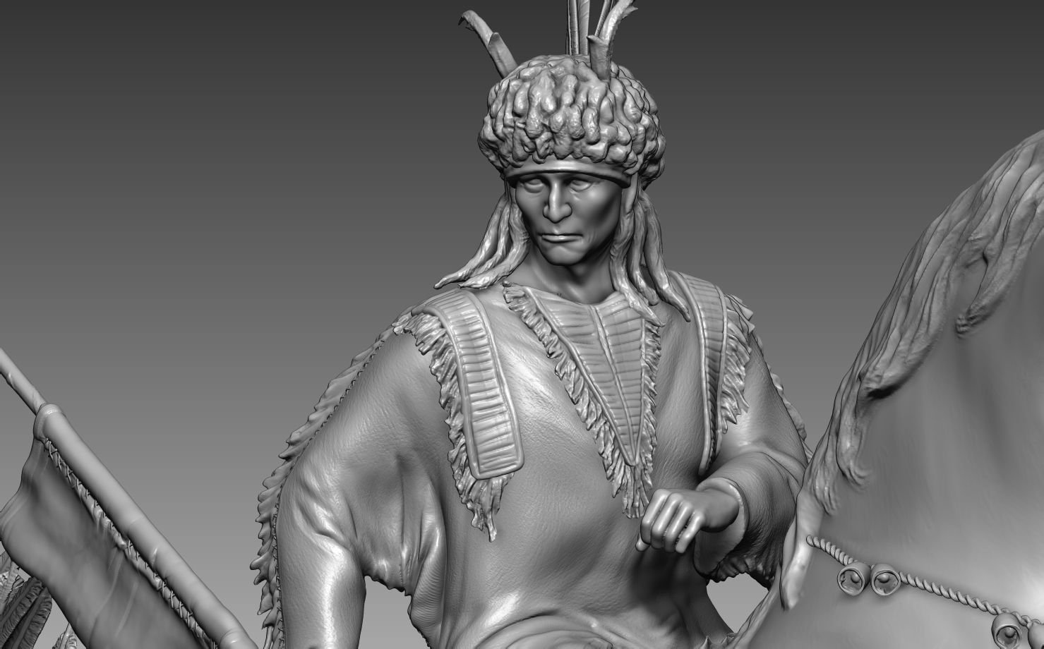 Cheyenne Warrior 3D model 3D printable | CGTrader