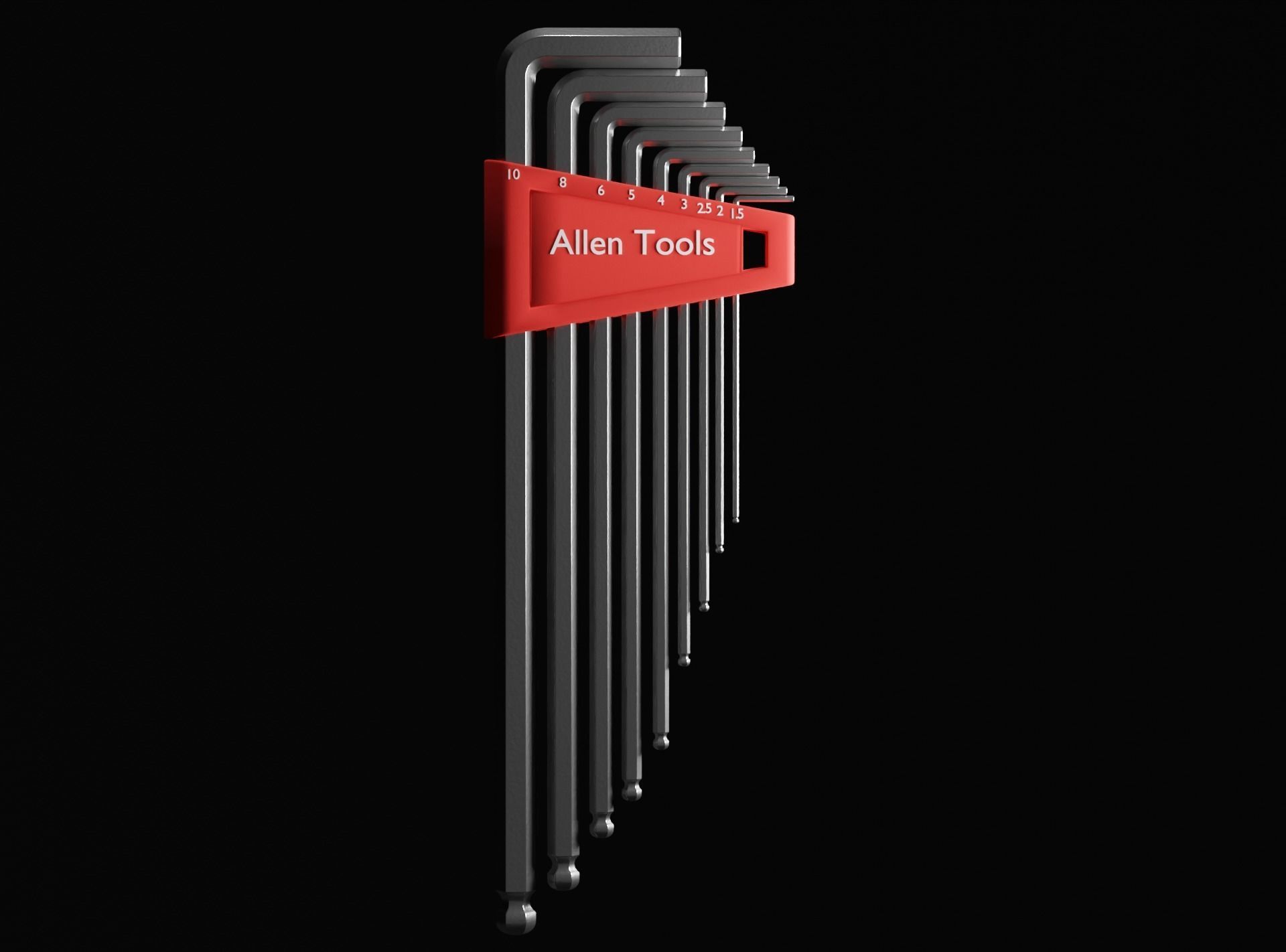 Allen key set - Long rounded 3D model | CGTrader