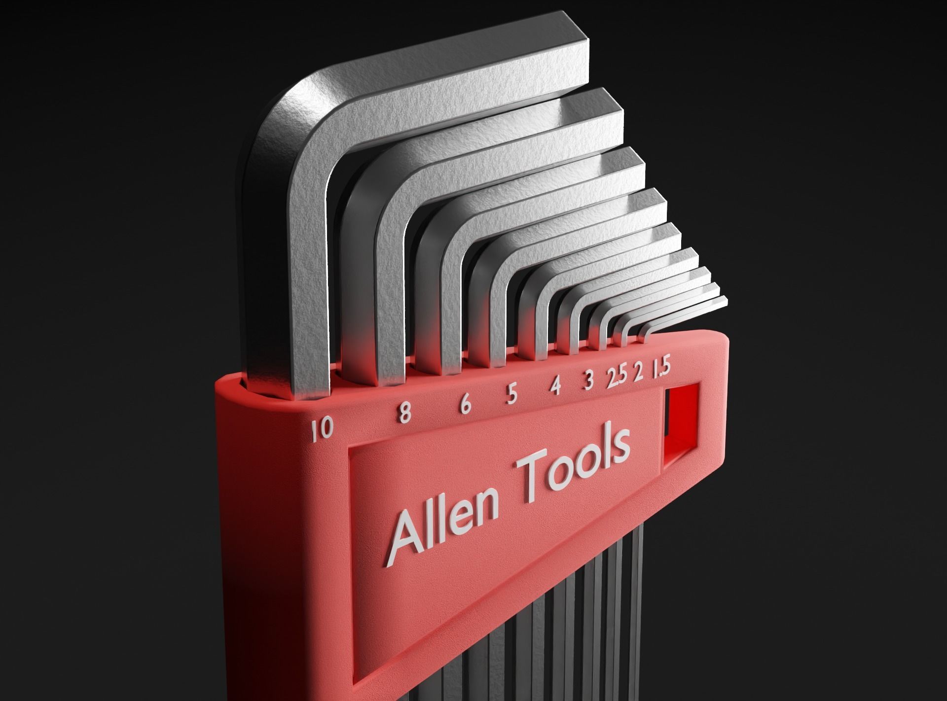 Allen key set - Long rounded 3D model | CGTrader