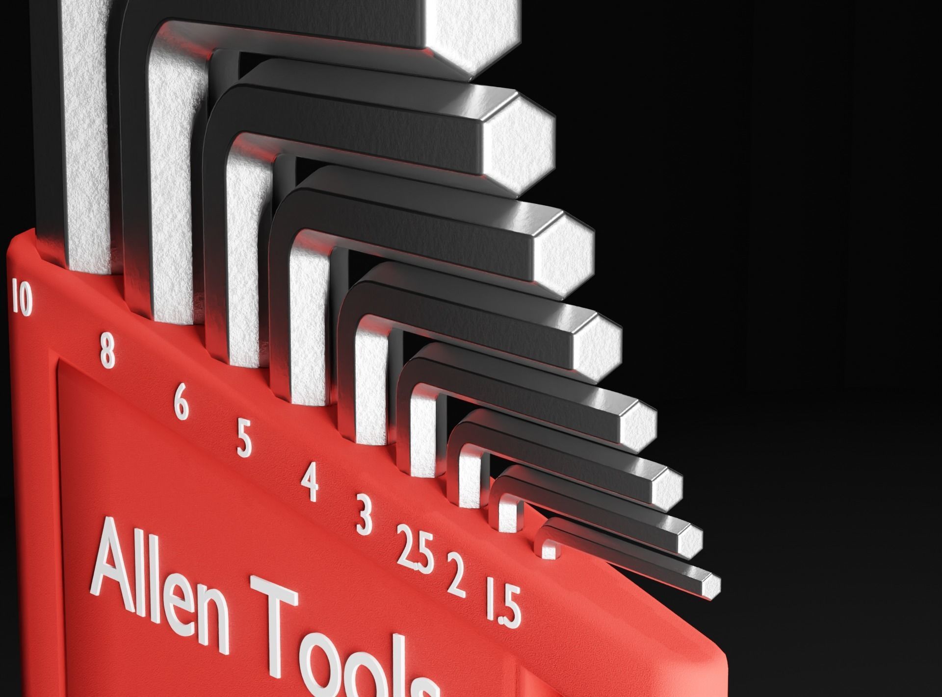 Allen key set - Long rounded 3D model | CGTrader