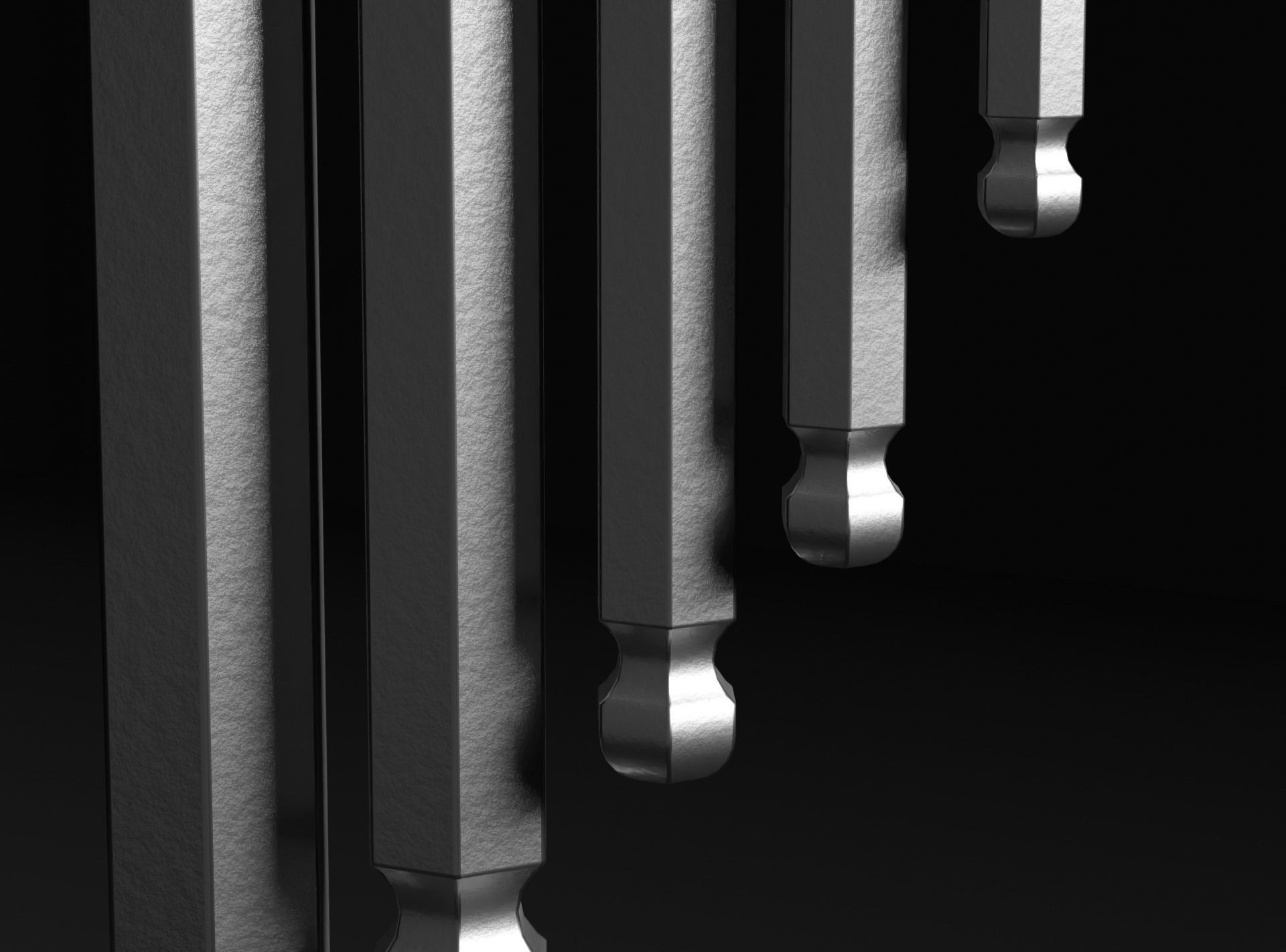 Allen key set - Long rounded 3D model | CGTrader