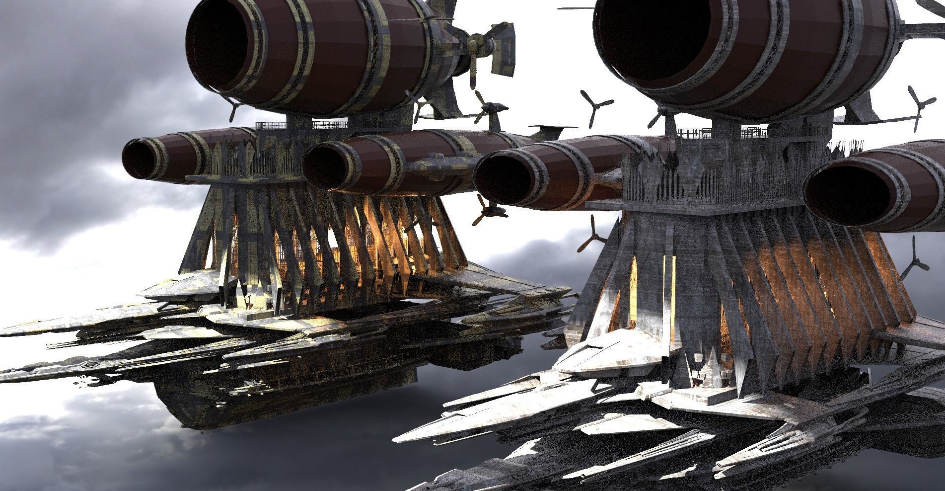 Grand Cathedral Ships 3D model | CGTrader