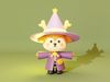 Cute Fantasy Deer Wizard Character 3D model | CGTrader