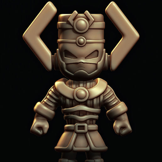 Galactus golden figure 3D model 3D printable | CGTrader