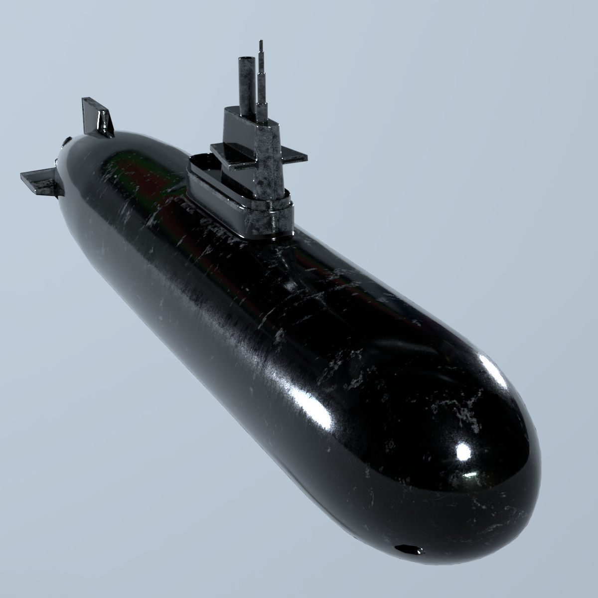 submarine free VR / AR / low-poly 3D model animated rigged | CGTrader