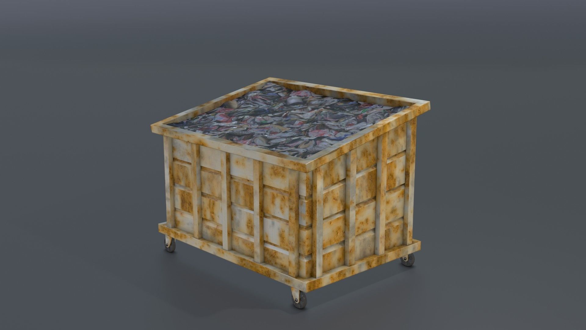 3D model Old rusty trash dumpster VR / AR / low-poly | CGTrader