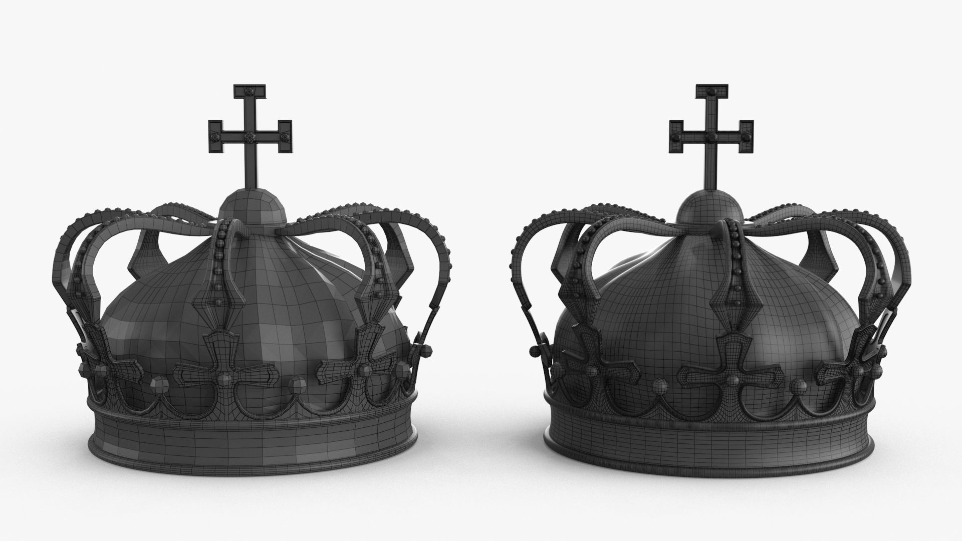 3D model Royal Crown v3 VR / AR / low-poly | CGTrader
