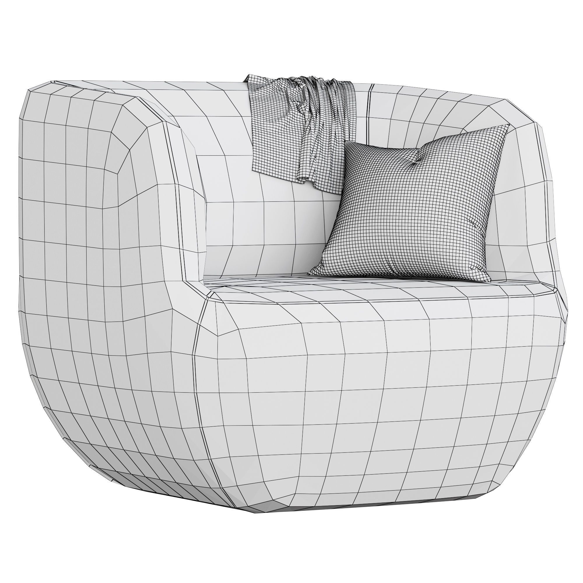 Clay Chair 3D model | CGTrader