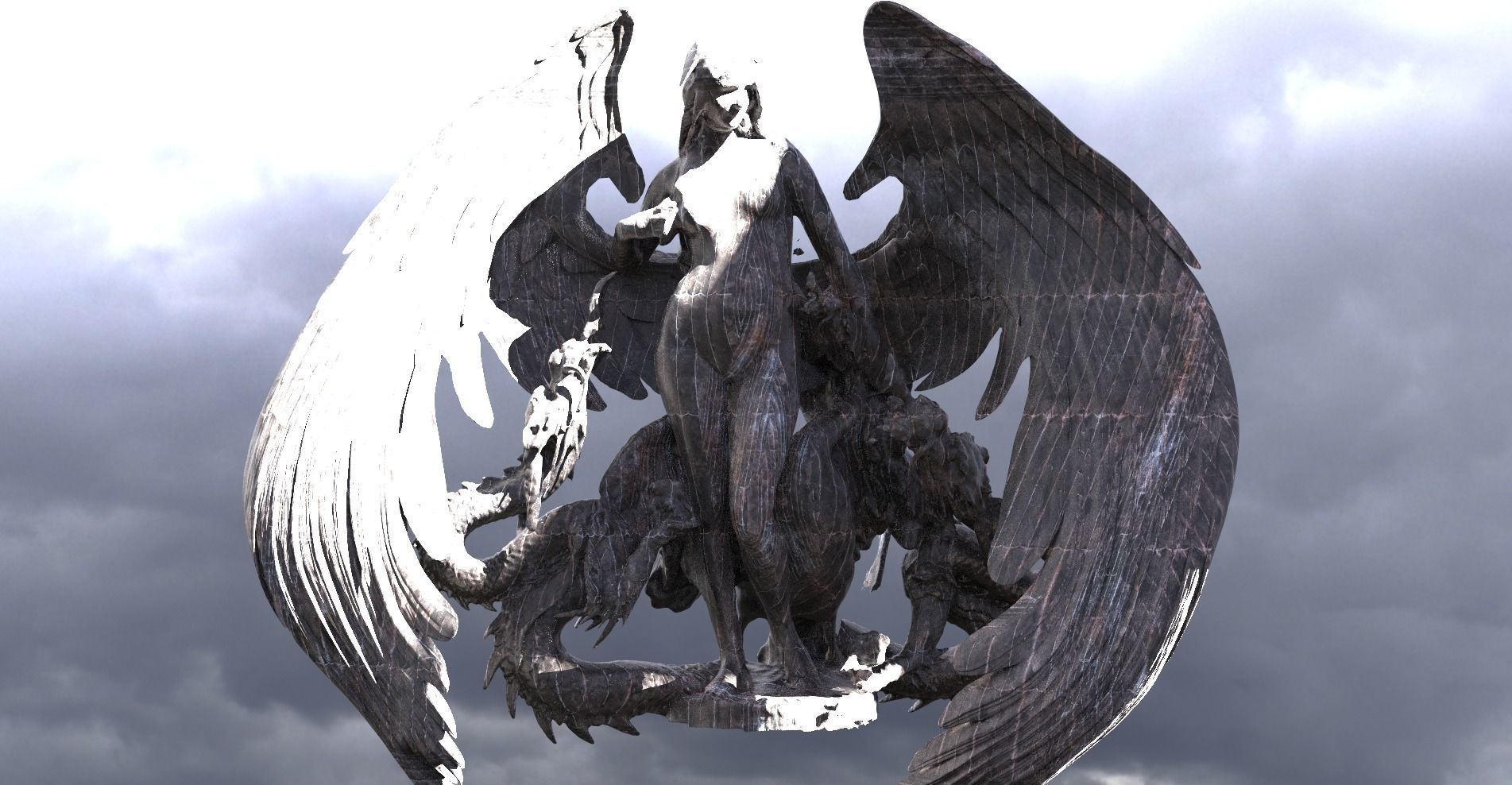 Lady of Dragons Angel version 2 3D model | CGTrader
