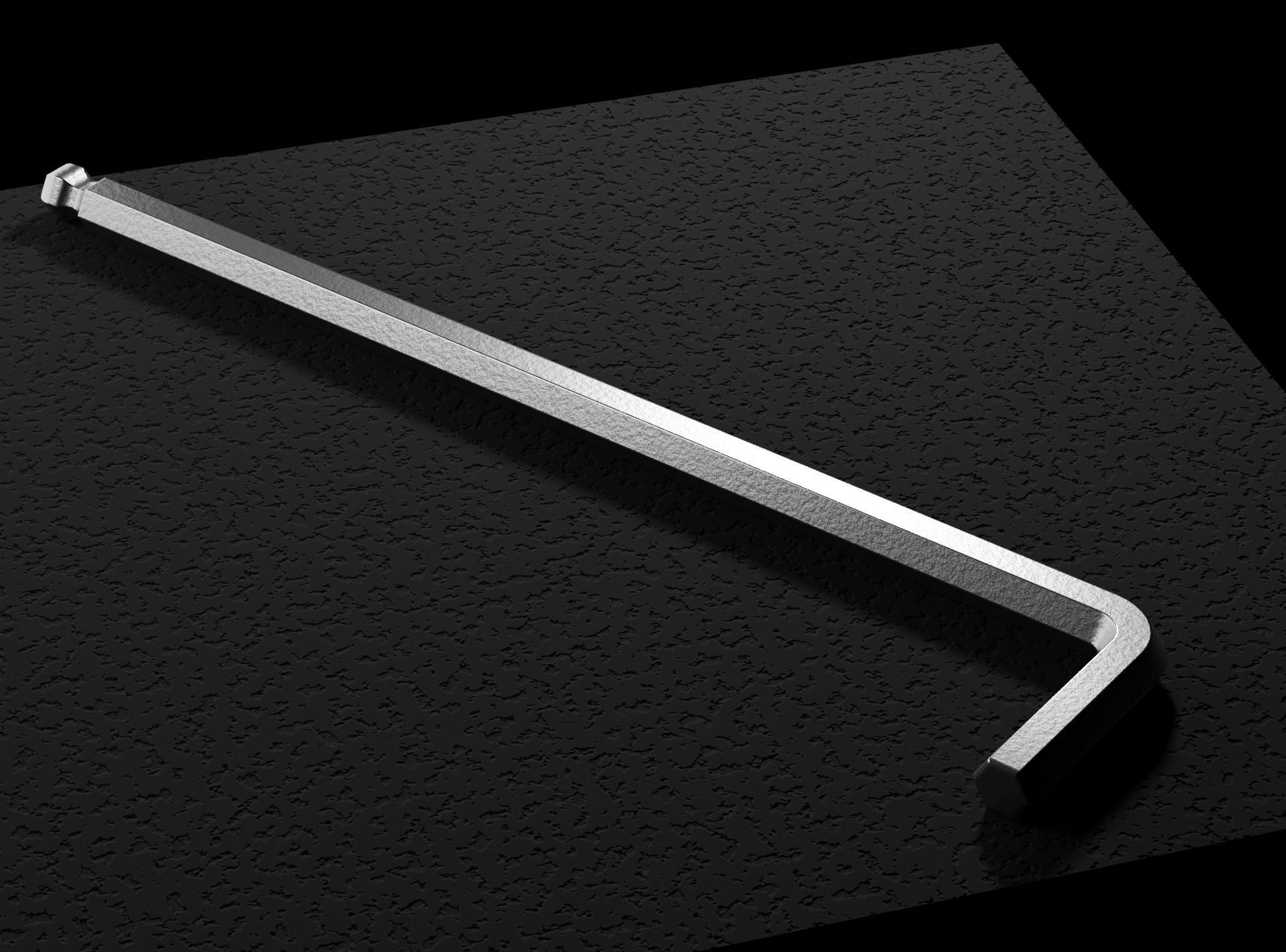 3D model Allen key - Long rounded VR / AR / low-poly | CGTrader