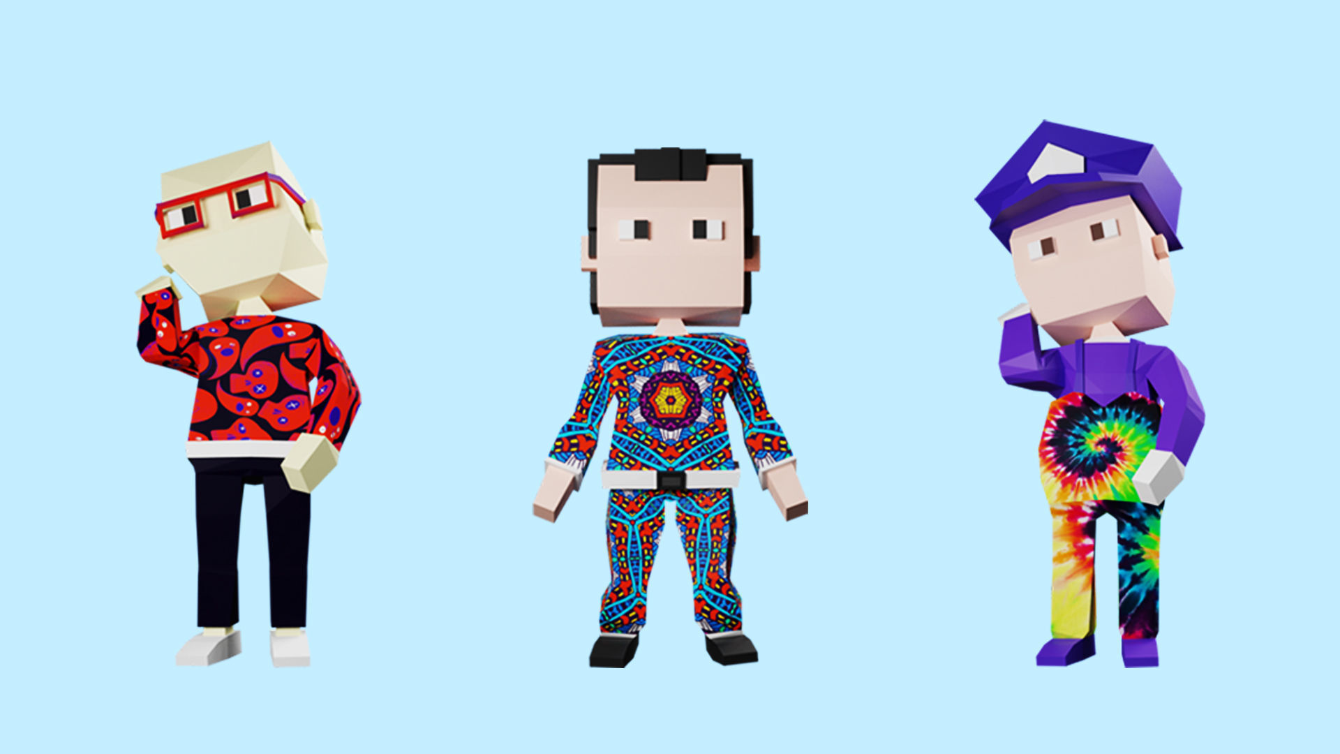 3D model Low poly characters 01 pack 3d model VR / AR / low-poly | CGTrader