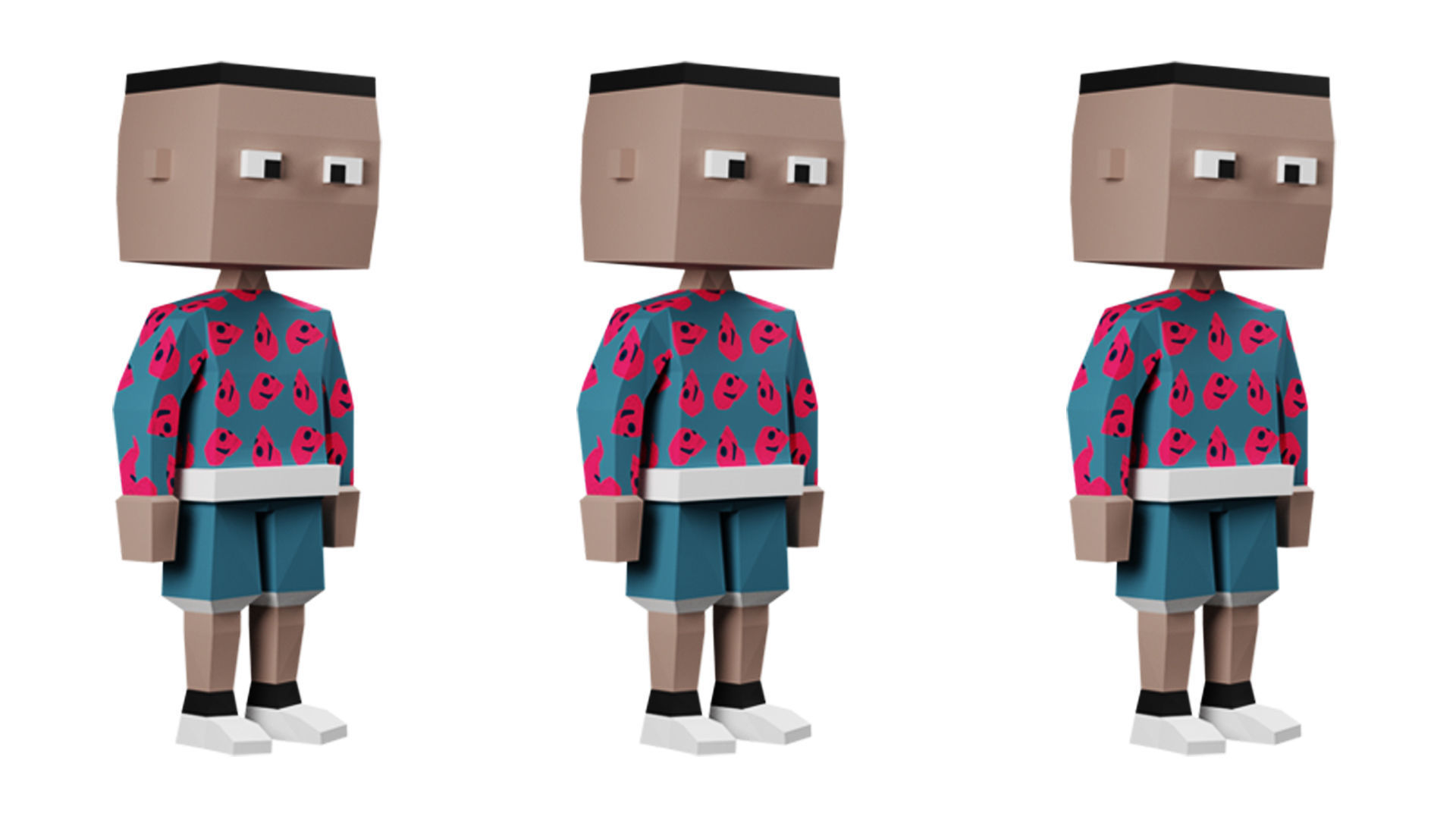 3D model Low poly characters 01 pack 3d model VR / AR / low-poly | CGTrader