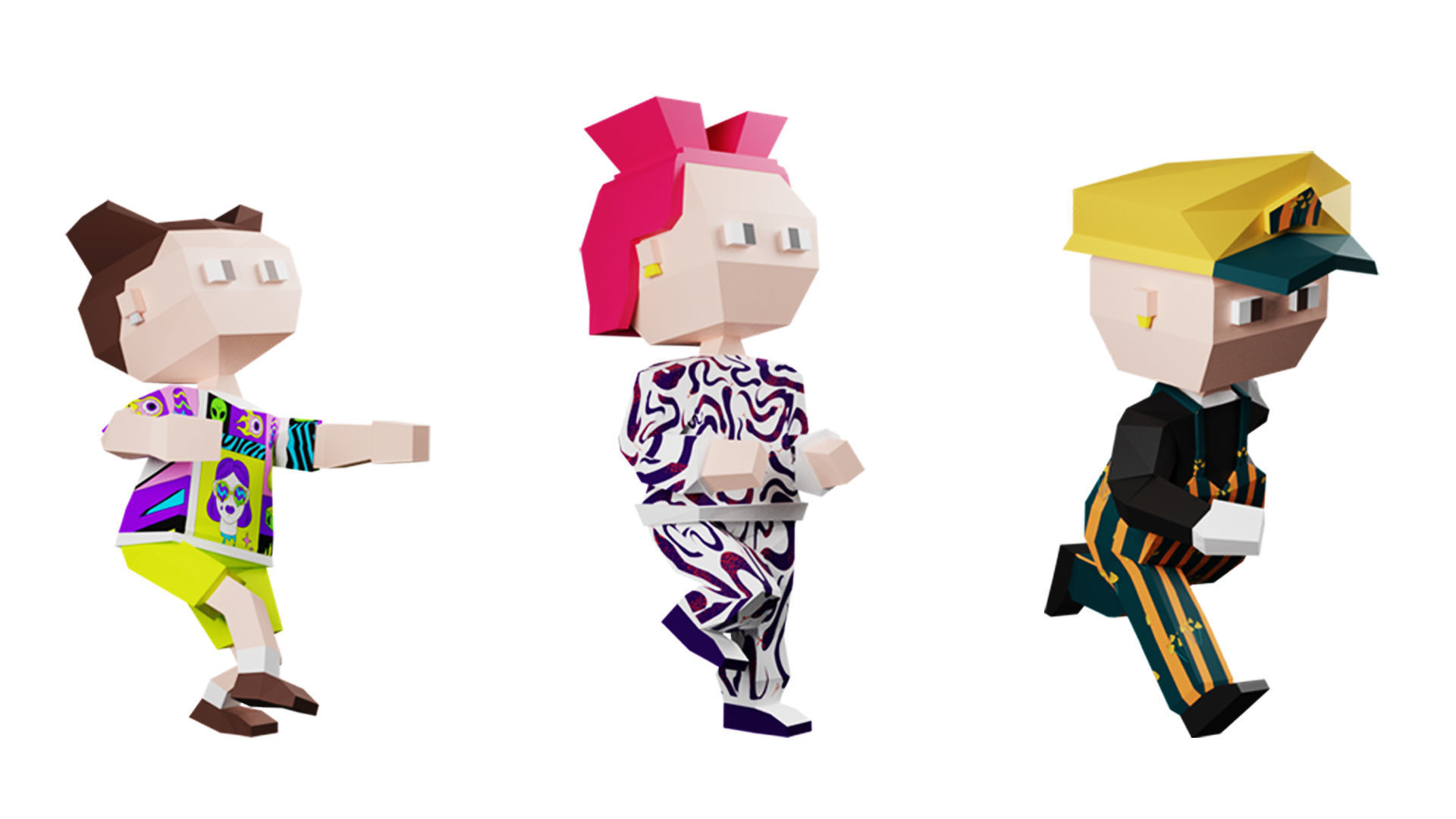 3D model Low poly characters 01 pack 3d model VR / AR / low-poly | CGTrader