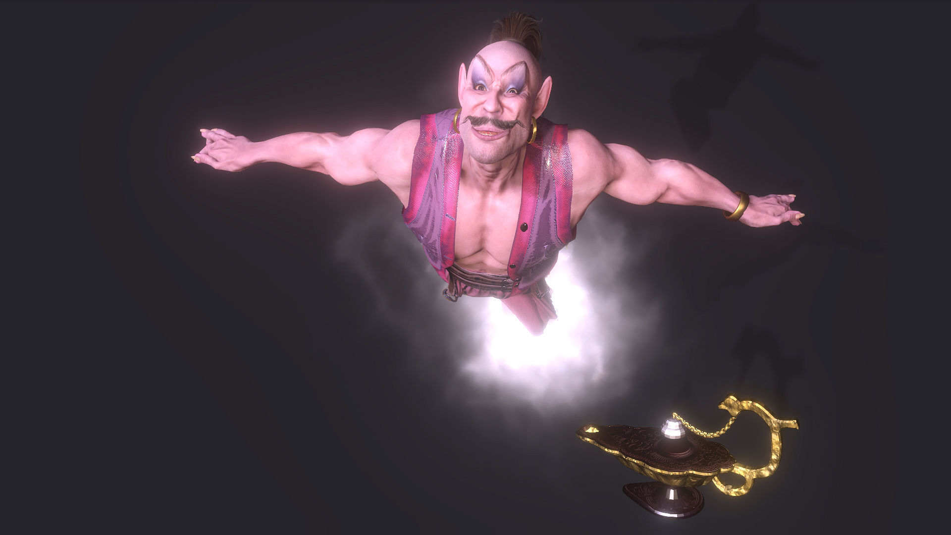 Lamp Genie High quality character full Rigged and Animated 3D model ...