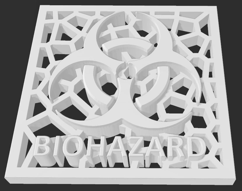 Biohazard Warning Signs 3D model 3D printable | CGTrader