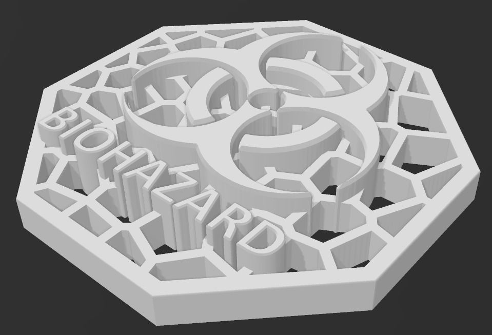 Biohazard Warning Signs 3D model 3D printable | CGTrader
