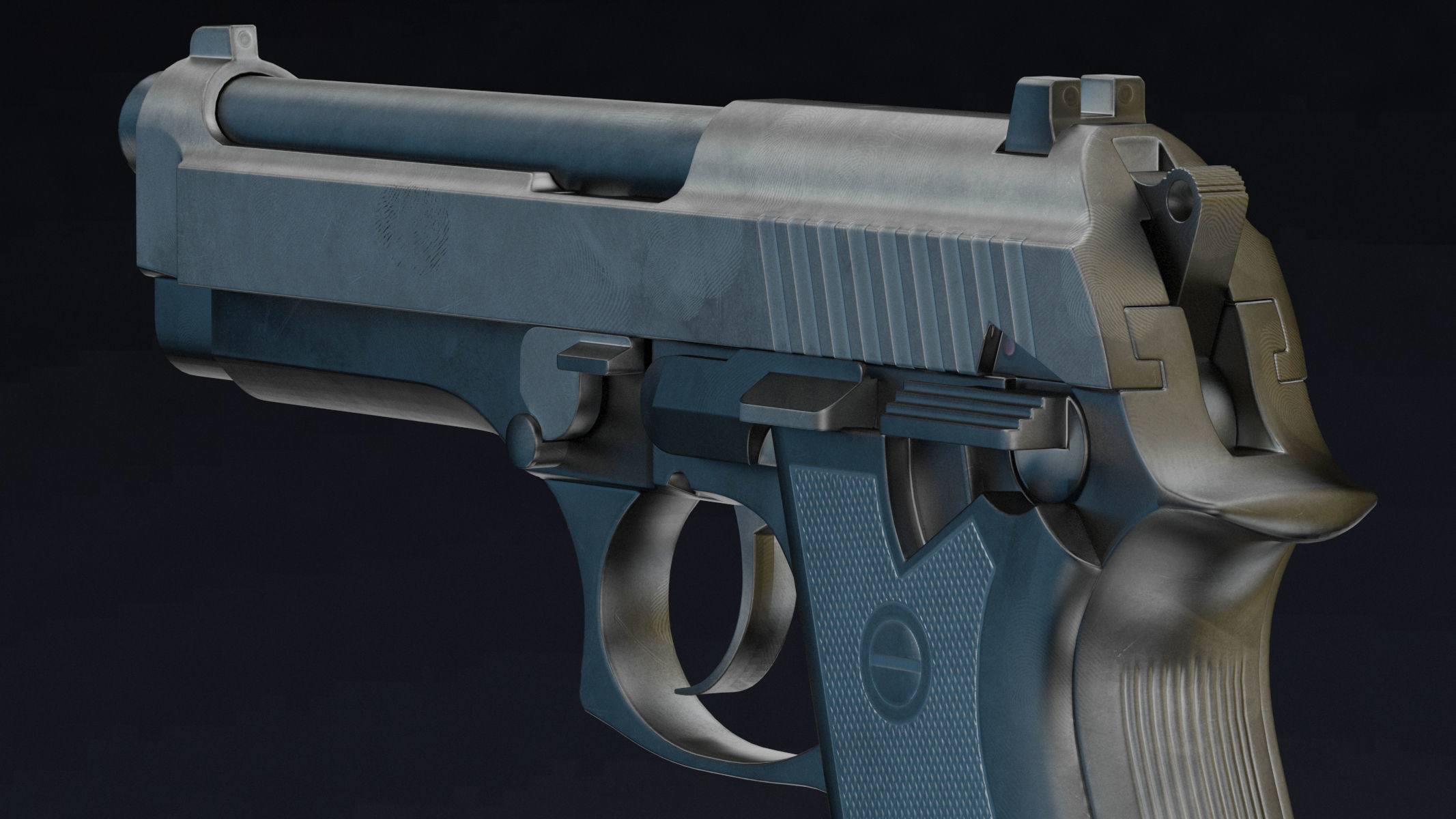 3D model Taurus PT92 Low Poly VR / AR / low-poly | CGTrader