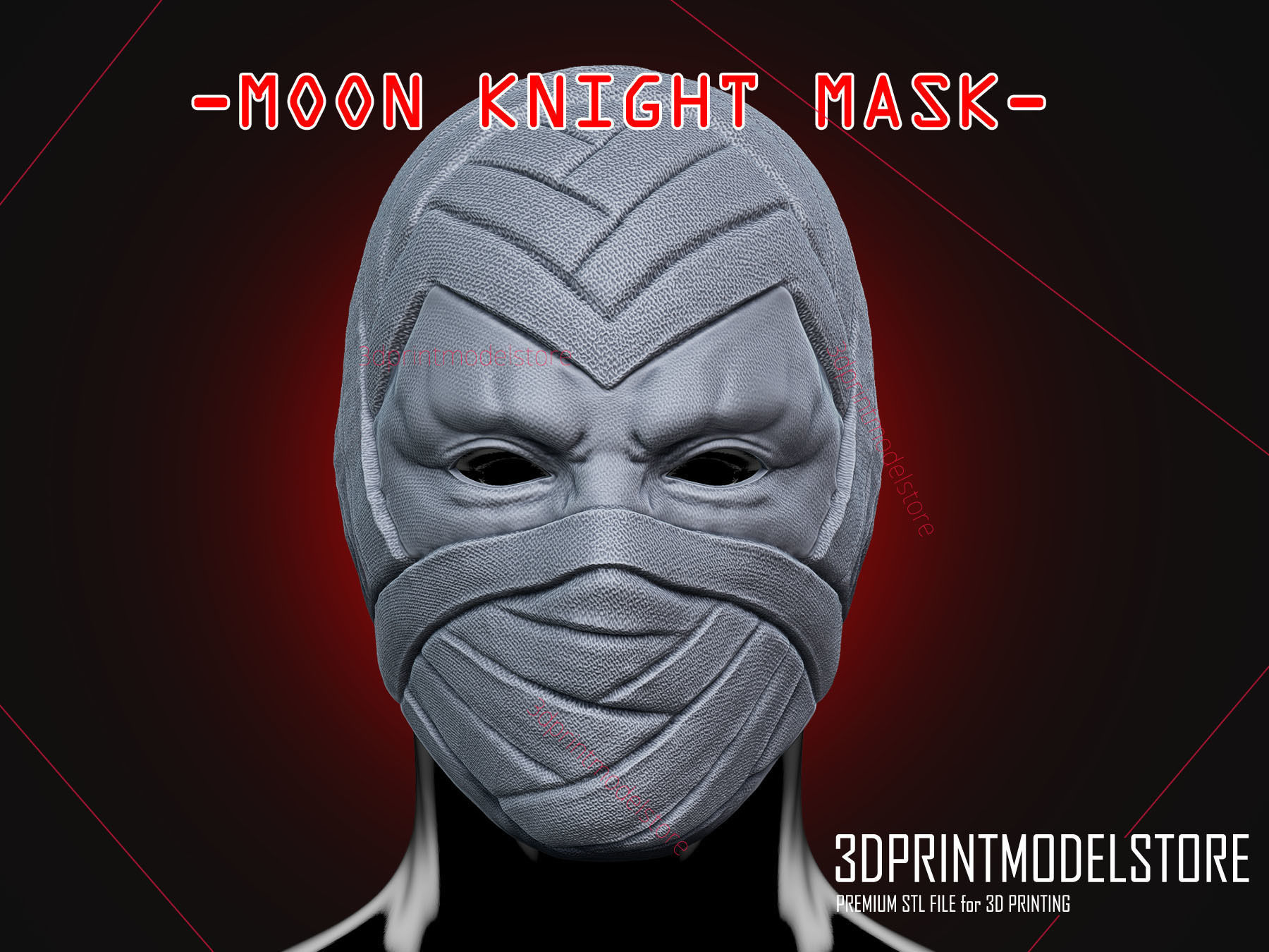 Moon Knight Mask - Marvel Cosplay Helmet 3D model 3D printable | CGTrader