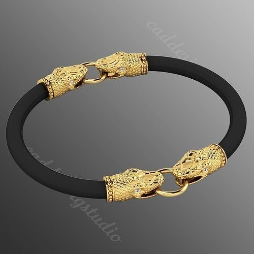 Bracelet ak1 snake 3D model 3D printable | CGTrader