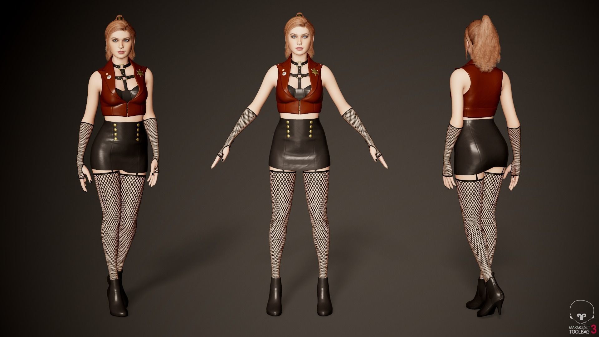 3D model Imogen - Female Character Base Mesh Version 2 VR / AR / low ...