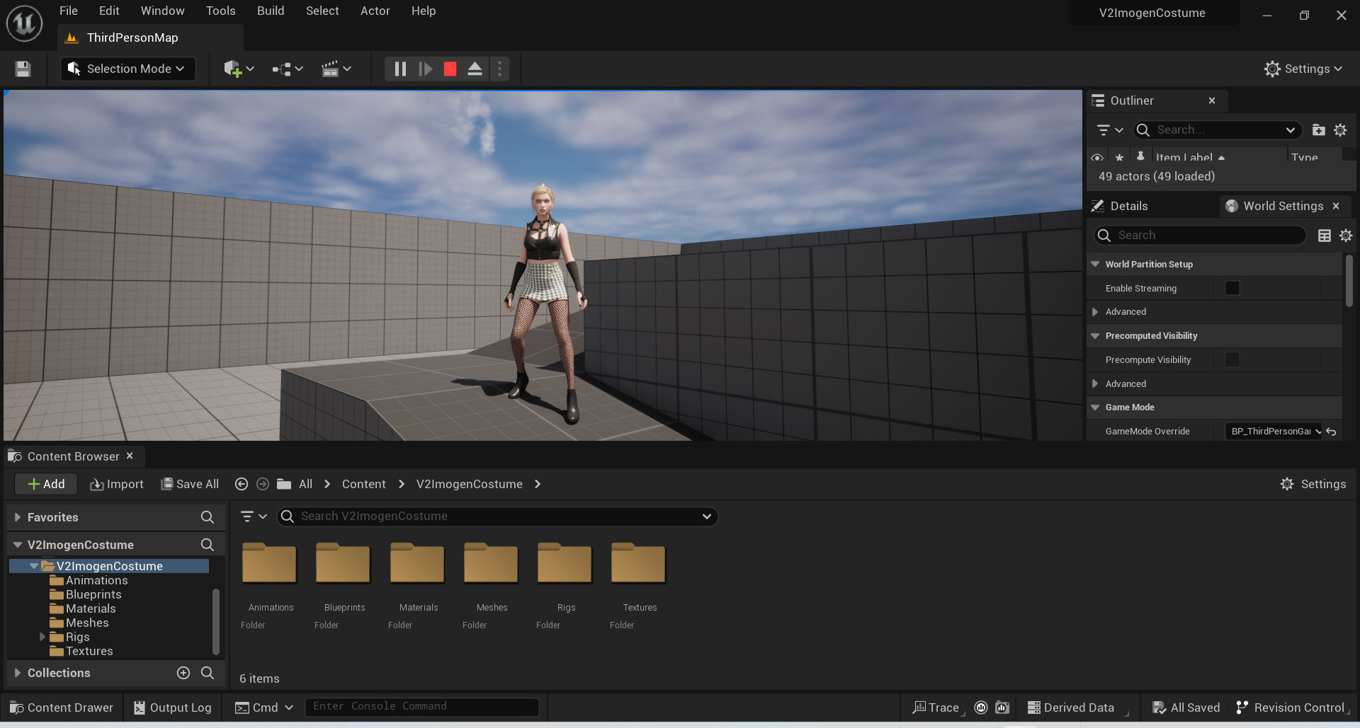 3D model Imogen - Female Character Base Mesh Version 2 VR / AR / low ...