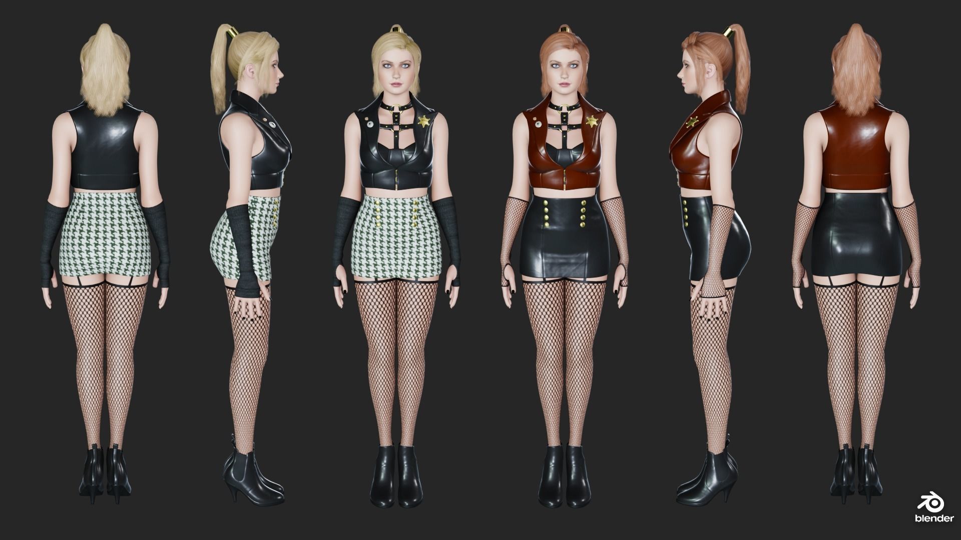 3D model Imogen - Female Character Base Mesh Version 2 VR / AR / low ...