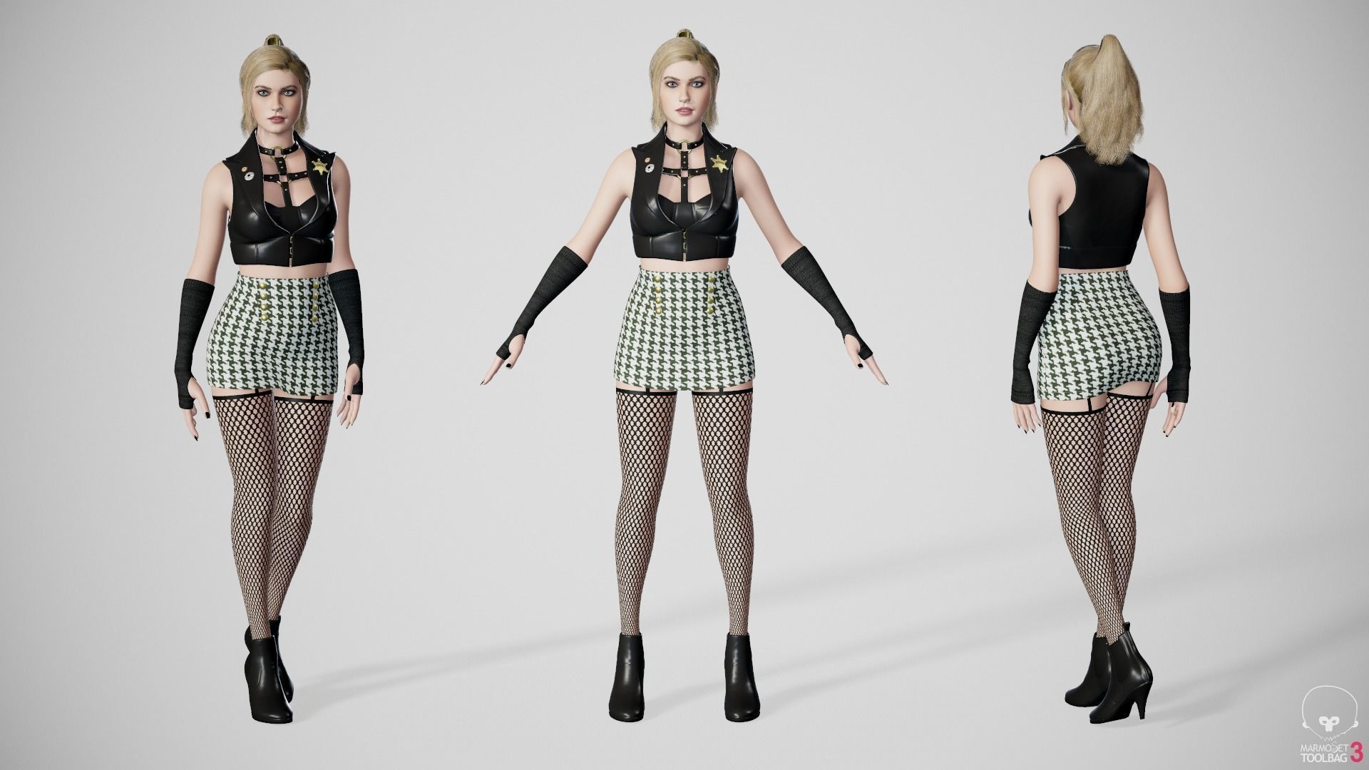 3D model Imogen - Female Character Base Mesh Version 2 VR / AR / low ...