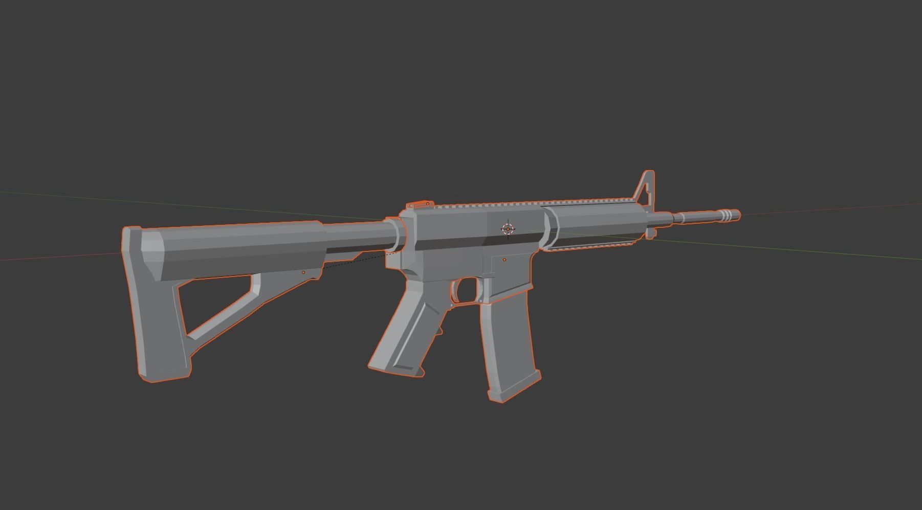 3D model Low poly M4 Carbine rife VR / AR / low-poly | CGTrader