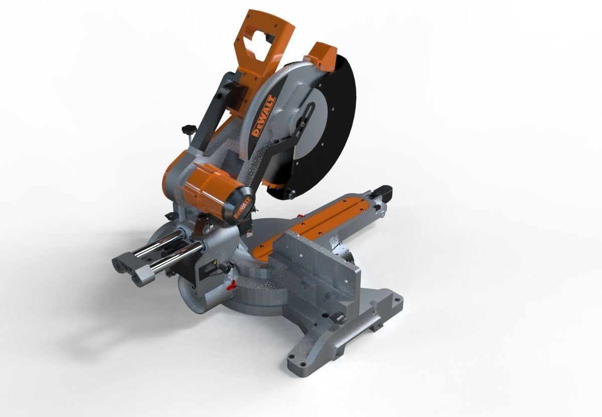 Miter saw sliding aluminium 3d model 3D model | CGTrader