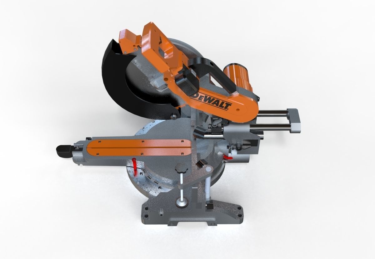 Miter saw sliding aluminium 3d model 3D model | CGTrader
