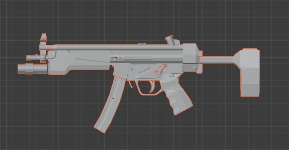 3D model Low poly mp5 rifle VR / AR / low-poly | CGTrader