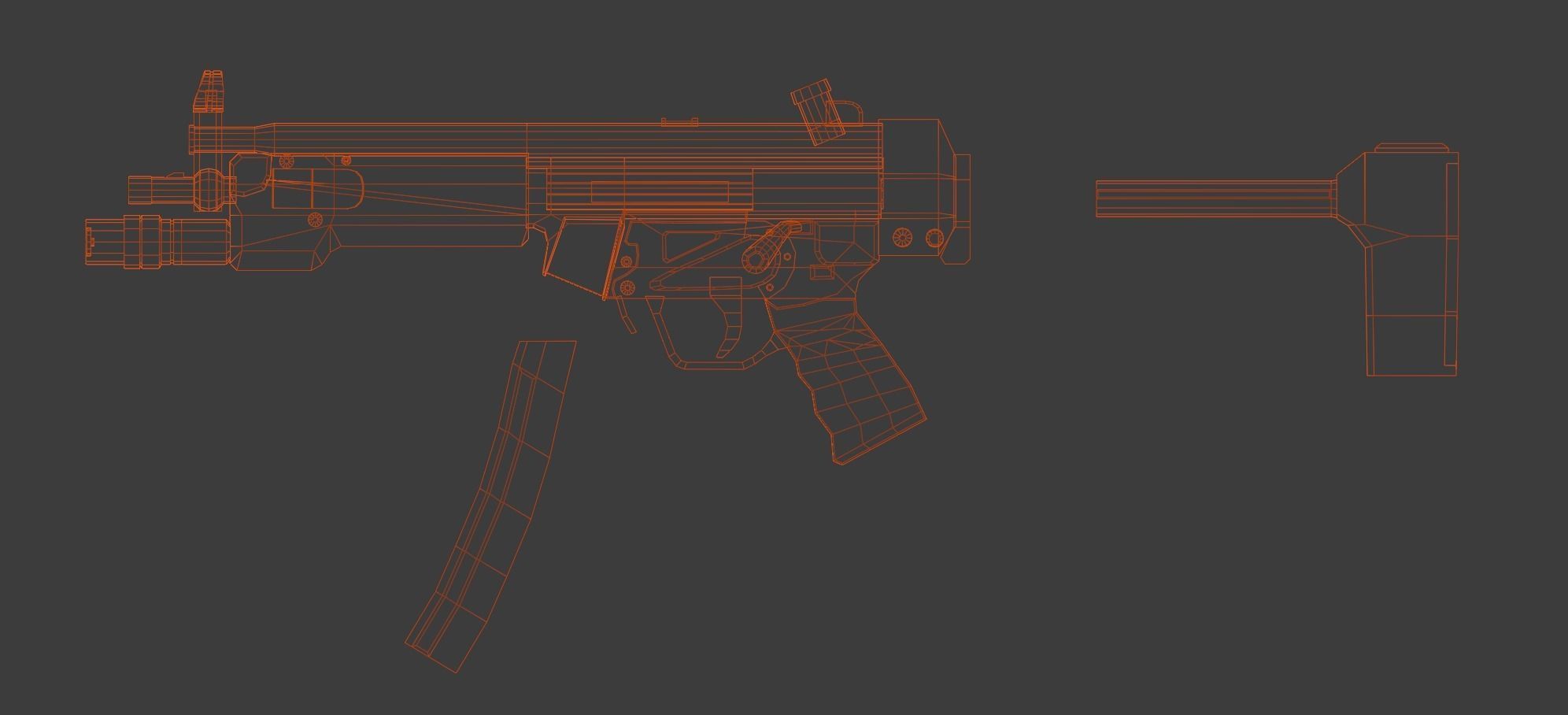 3D model Low poly mp5 rifle VR / AR / low-poly | CGTrader