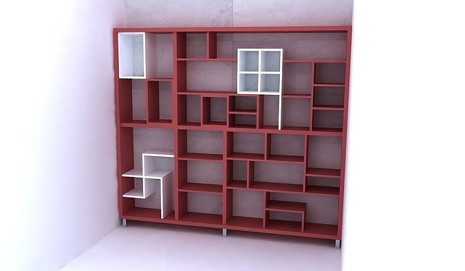 bookshelf bookcase design 3D model | CGTrader