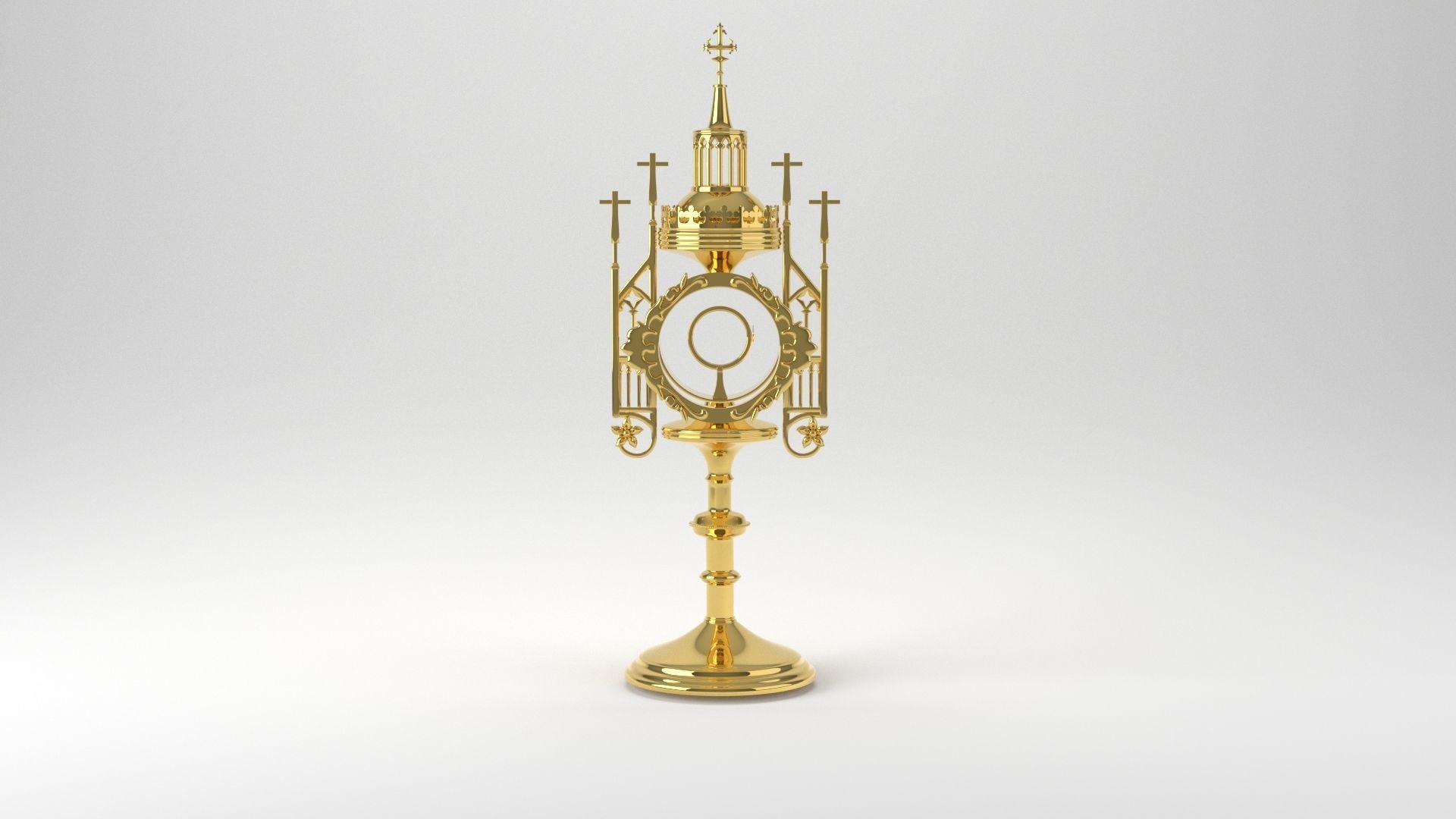 Monstrance 3d print golden clock tower free 3D model 3D printable ...