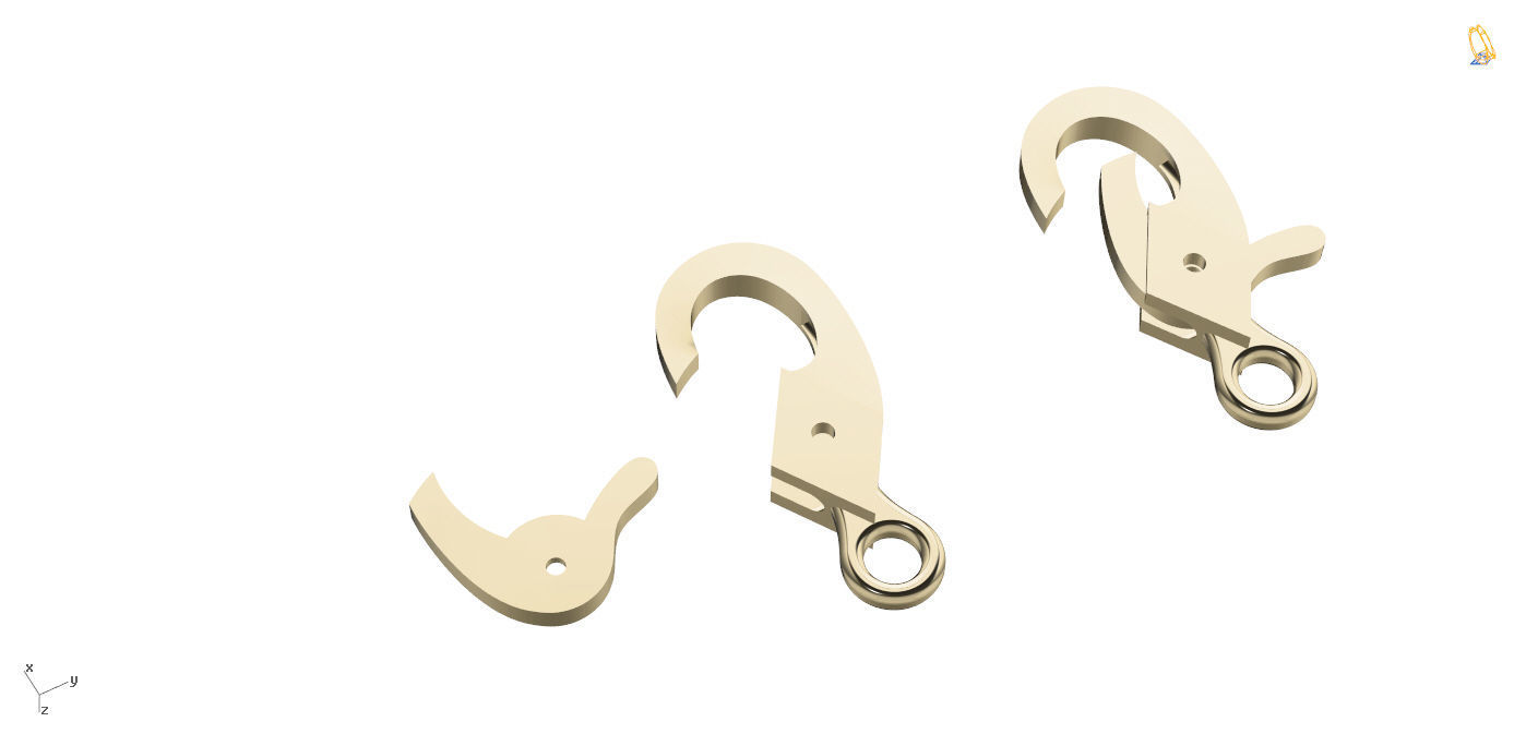 Metal Lobster Lock 3D model 3D printable | CGTrader
