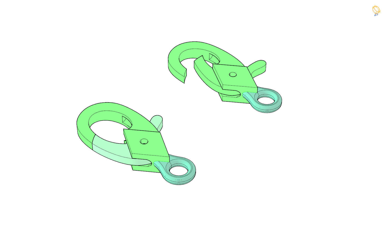 Metal Lobster Lock 3D model 3D printable | CGTrader