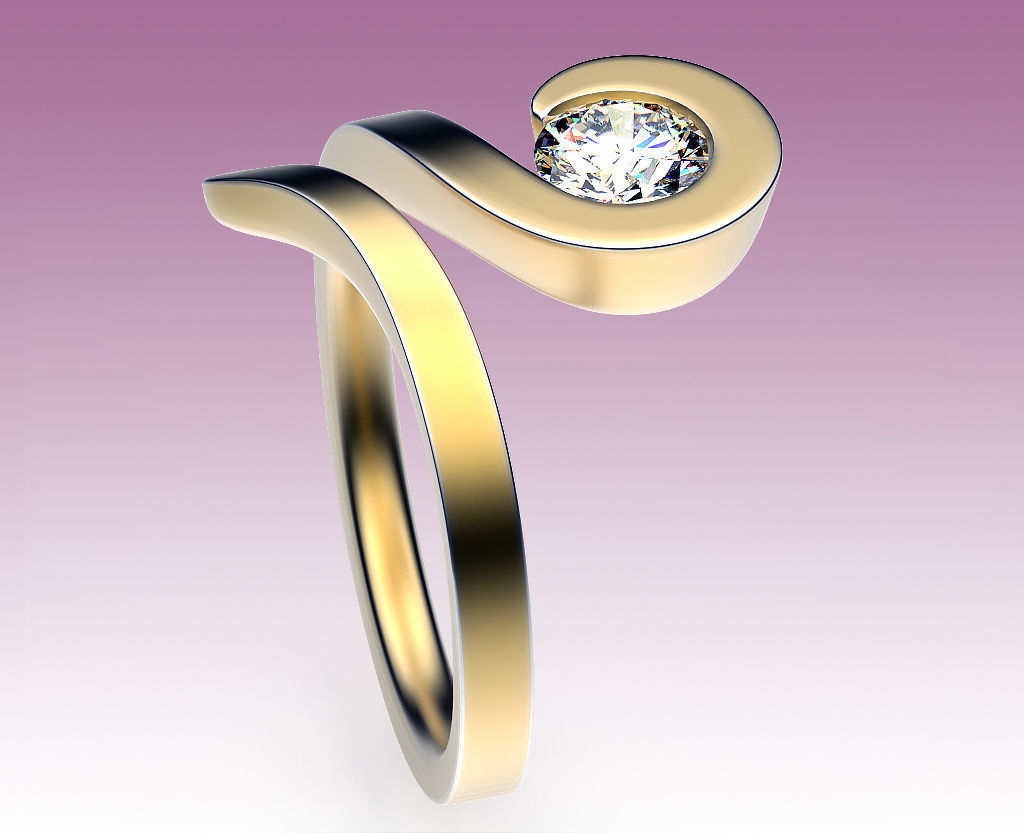 Ring Calligraphy 3D model 3D printable | CGTrader