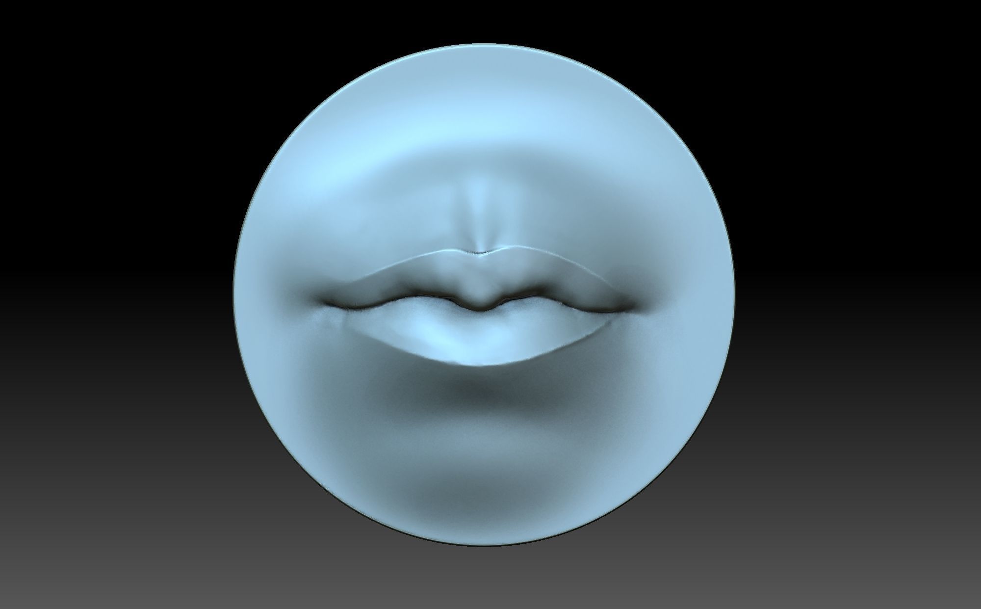 Human lips 3D model 3D printable | CGTrader