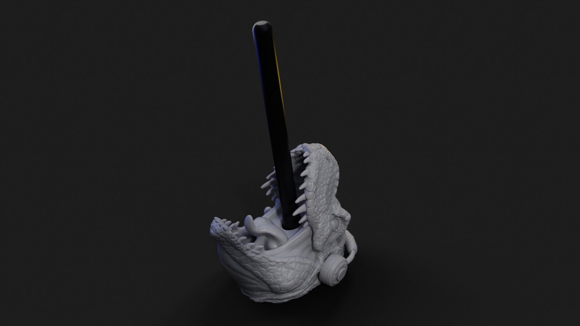 Gamer Dino Wacom Pen Holder 3D model 3D printable | CGTrader